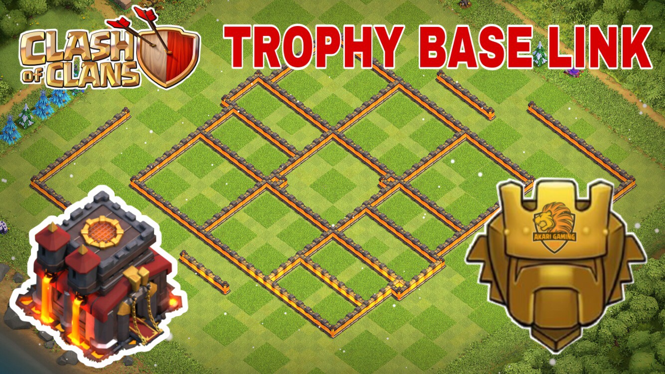 TROPHY BASE TH10 LEO RANK TITAN CHỐNG 3 SAO HIỆU QUẢ Clash of clans